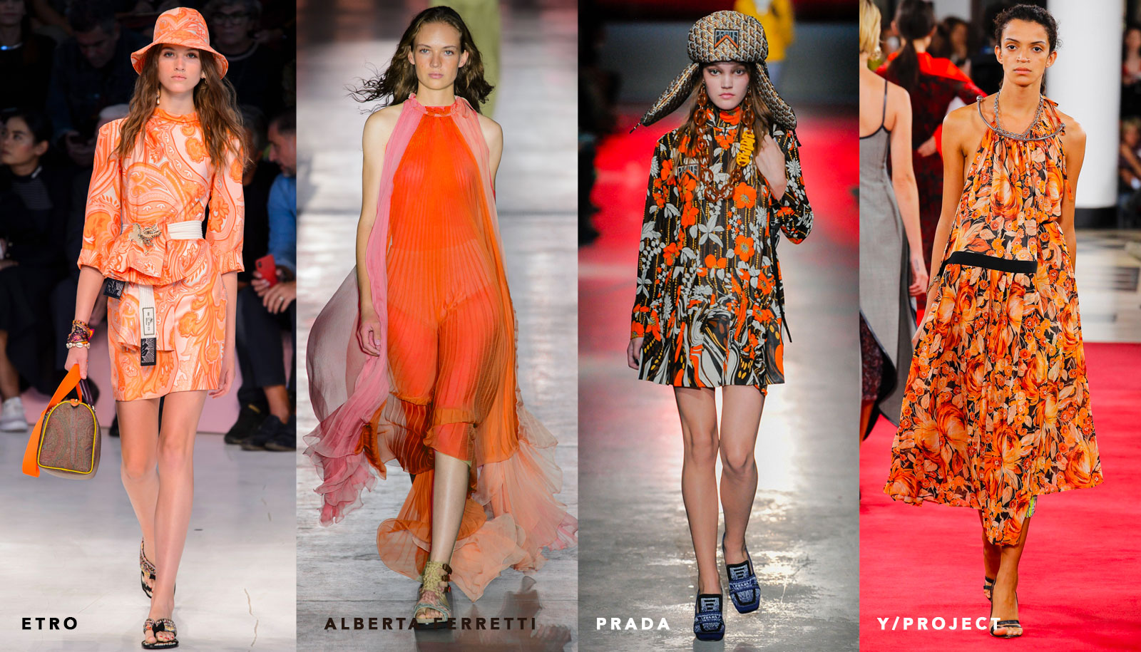 1960s-inspired orange tones are key Pantone colors for 2019.