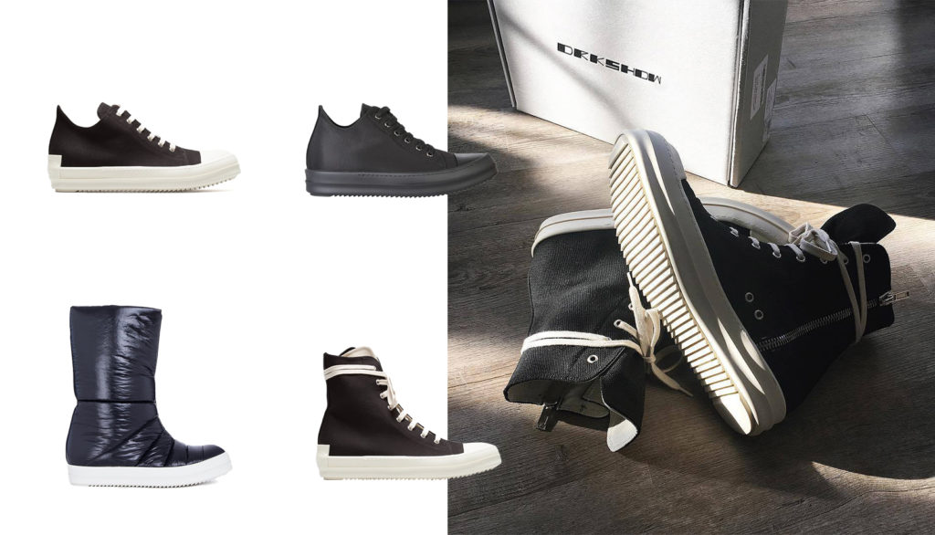 Rick Owens Converse square toe sneakers collaboration