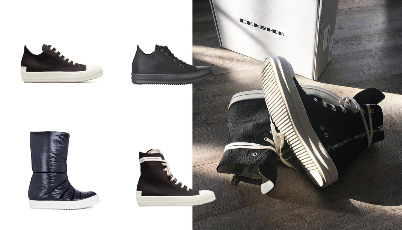 Rick Owens Converse square toe sneakers collaboration