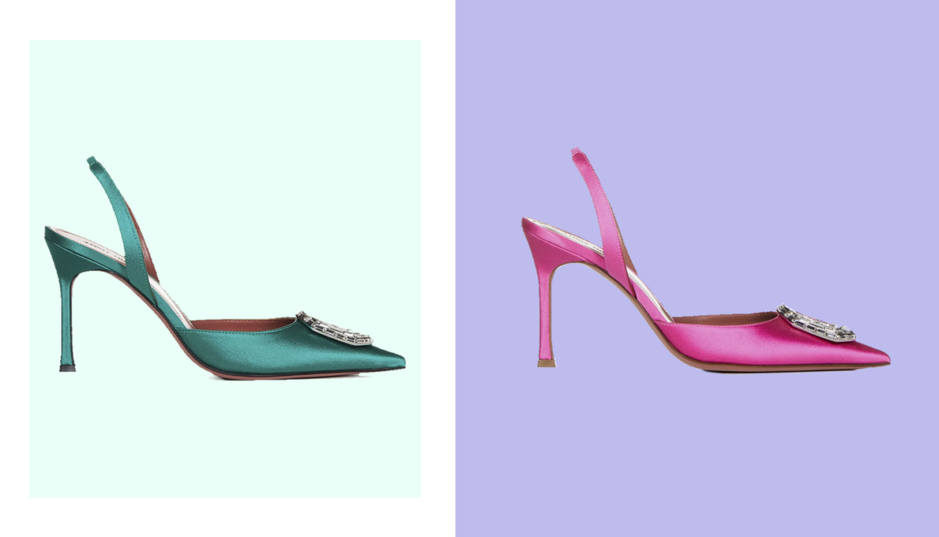 Who is Amina Muaddi and what's special about her luxury footwear?